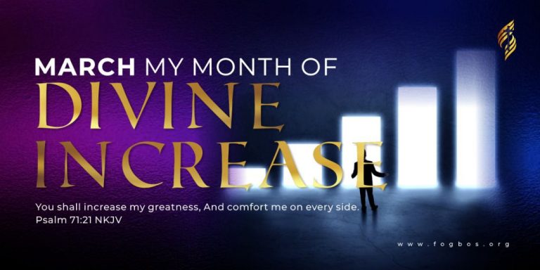 March My Month Of Divine Increase – Fountain of Grace
