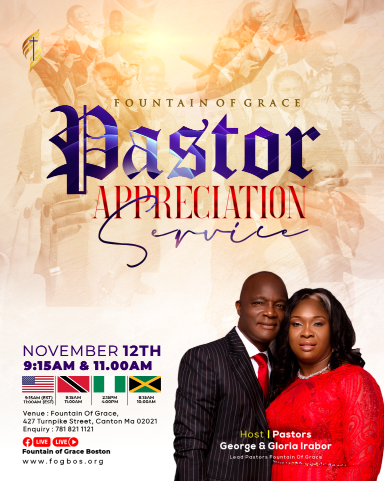 PASTOR APPRECIATION SERVICE – Fountain of Grace